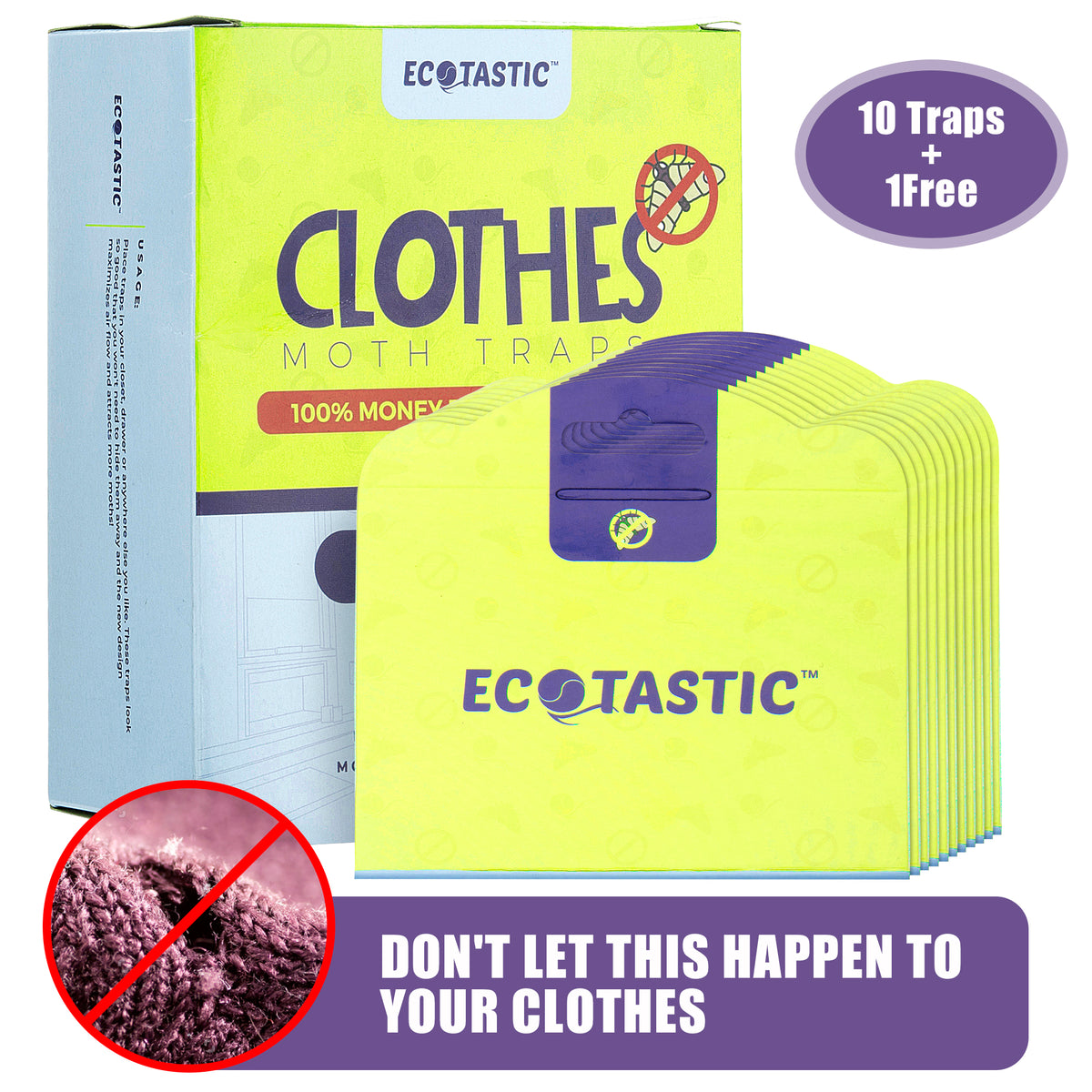 Clothing Moth Traps | Closet Moth Catchers | 11 piece | Eco-Tastic